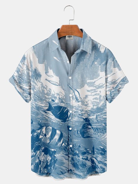Men'S Ocean Fish Print Shirt – Fydude