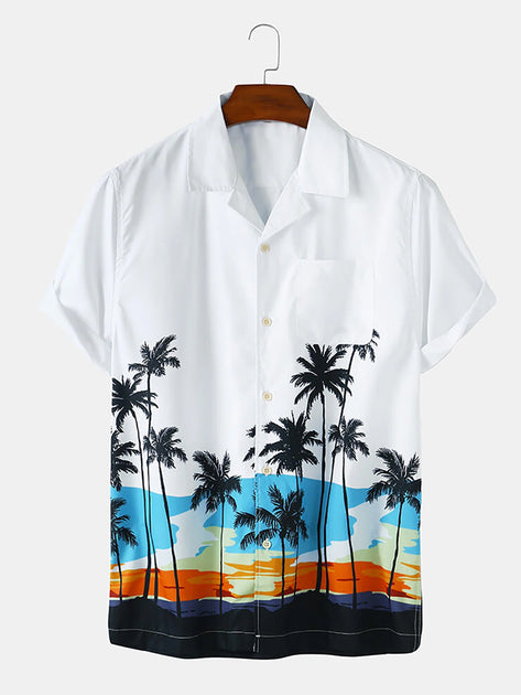 Men's Coconut Tree Printed Shirts – Fydude